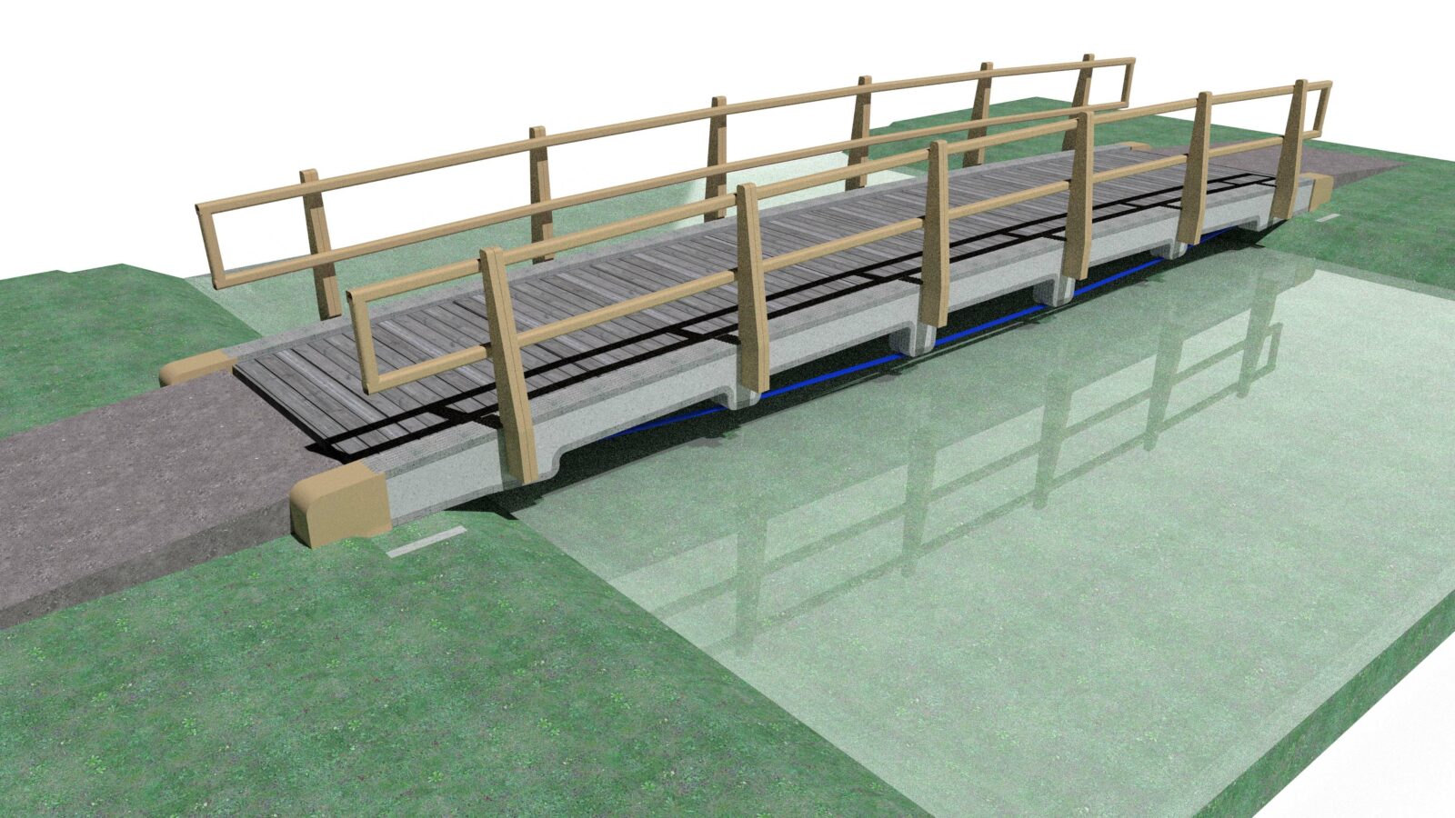 Render of minimass™ footbridge at Constructionarium