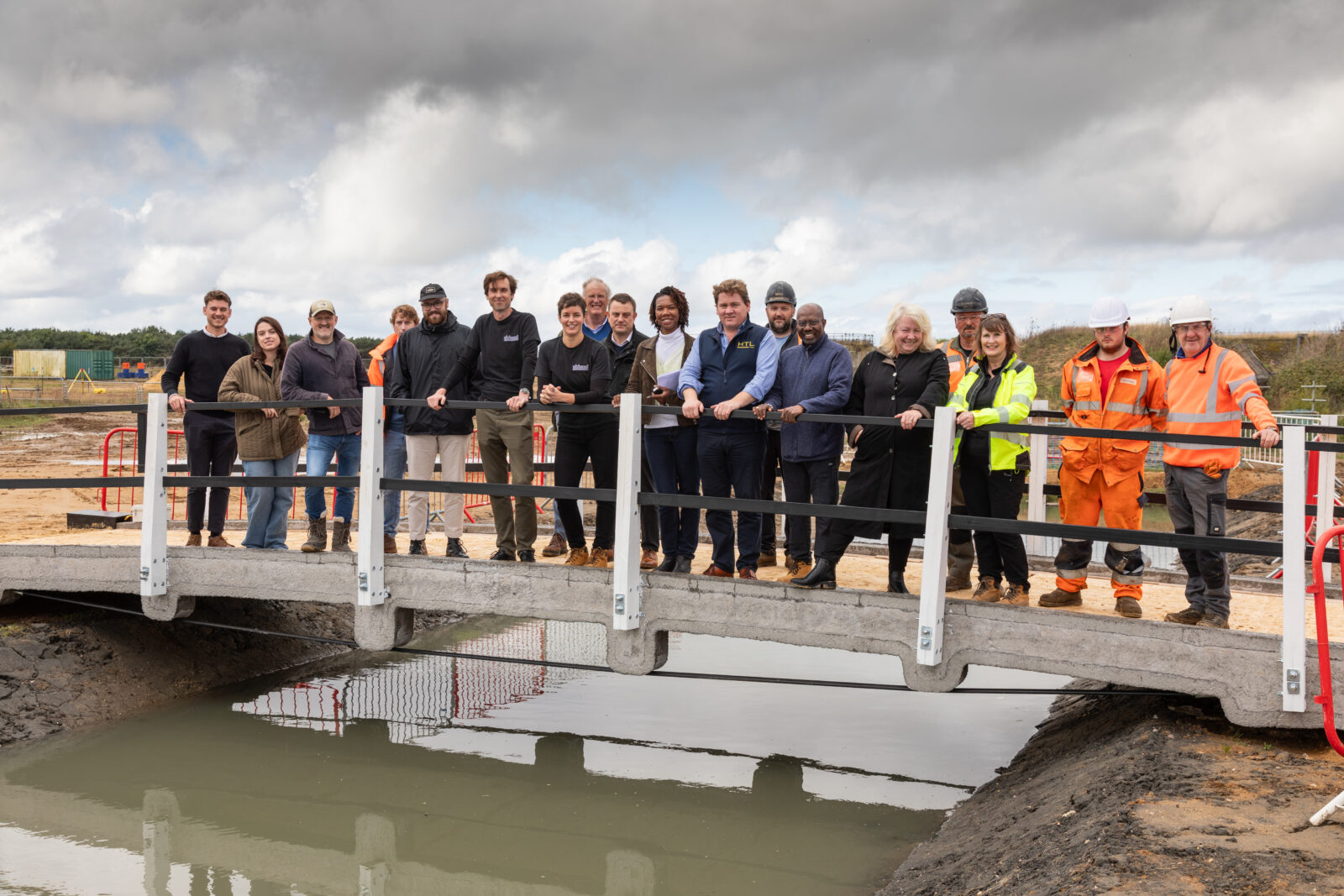 Launch of the world-first pilot minimass™ footbridge at Constructionarium